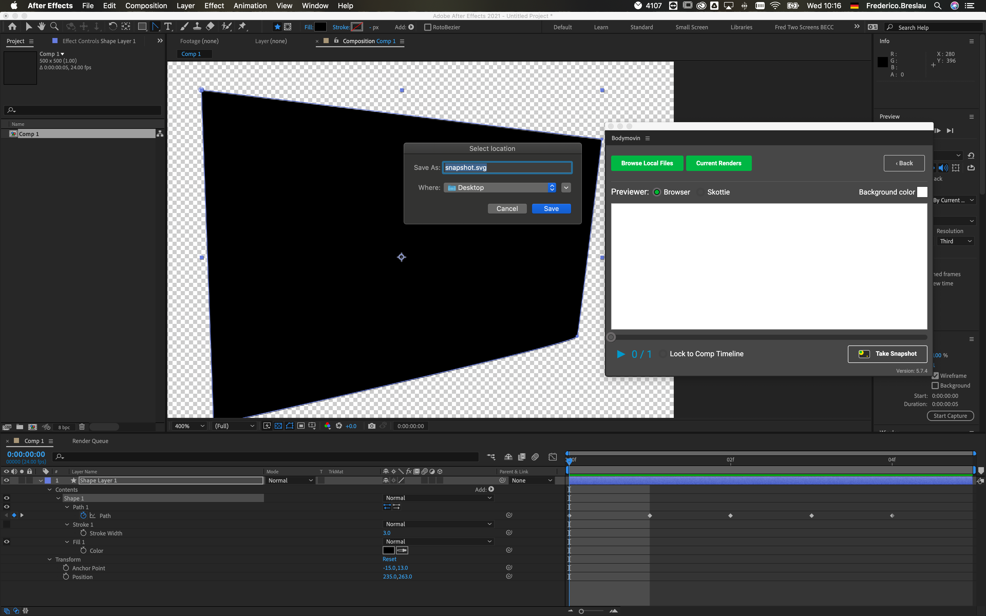 Import JSON animations – Creative COW